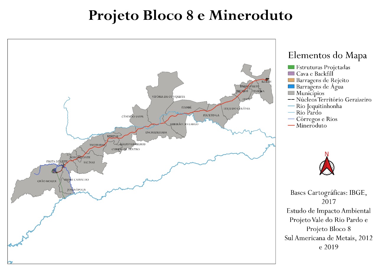 Famílias da região do rio Pardo temem mineroduto da SAM